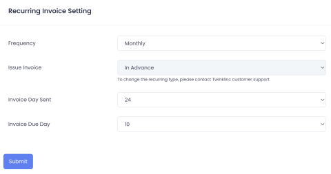 Create a Recurring Invoice - Twinklinc